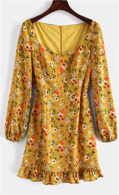 Floral Print Mini Dress Stylish And Feminine