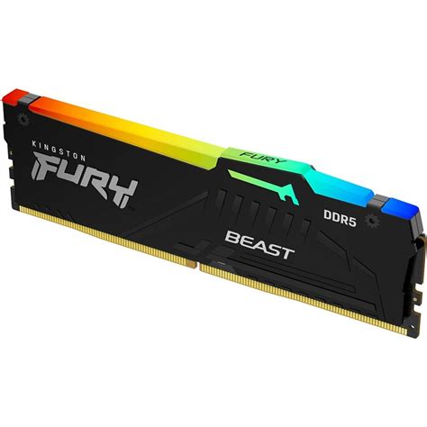 Memória DDR5 Kingston Fury Beast RGB 8GB 5600Mhz Black KF556C40BBA 8