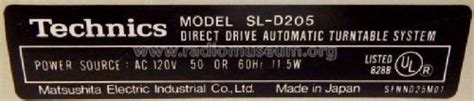Direct Drive Automatic Turntable System R Player Technics Brand Radiomuseum Org