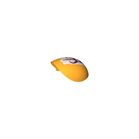 Lego Bright Light Orange Rounded Shoulder Armor With Red Mandalorian