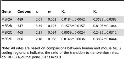 Rates Of Synonymous Ks And Nonsynonymous Ka Nucleotide Download Table