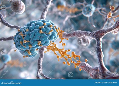 Vibrant Depiction Of Neurons Forming Brain Function Pathways During