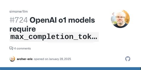 openai o1 models require `max completion tokens` instead of `max tokens