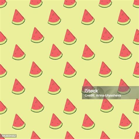 달콤한 육즙 조각 수 박 씨앗과 벡터 배경 조각 일러스트 레이 션의 패턴 건강한 식생활에 대한 스톡 벡터 아트 및 기타 이미지 건강한 식생활 과일 귀여운 Istock