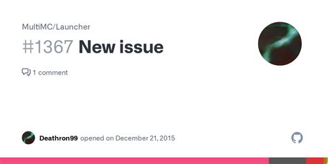 New Issue Issue MultiMC Launcher GitHub