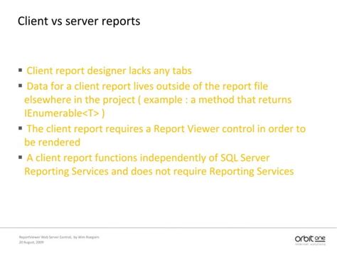 Reportviewer Web Server Control Pptx