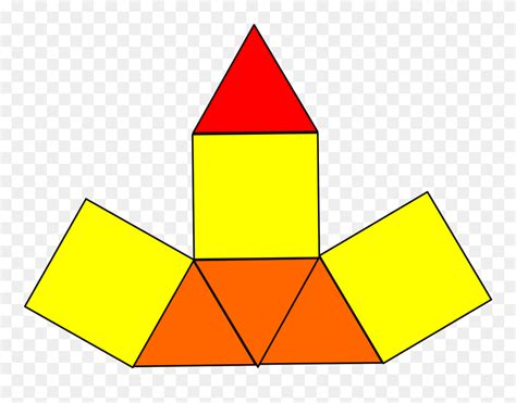 Elongated Triangular Pyramid Net Triangular Pyramid Net Clipart