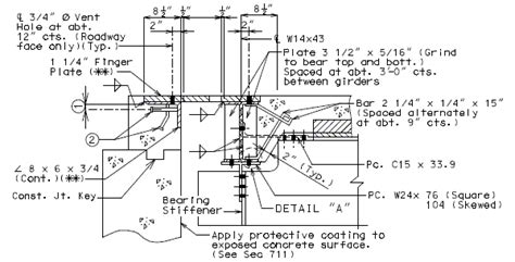 File75113 Finger Plate Expansion Joint End Bent Part Section Thru
