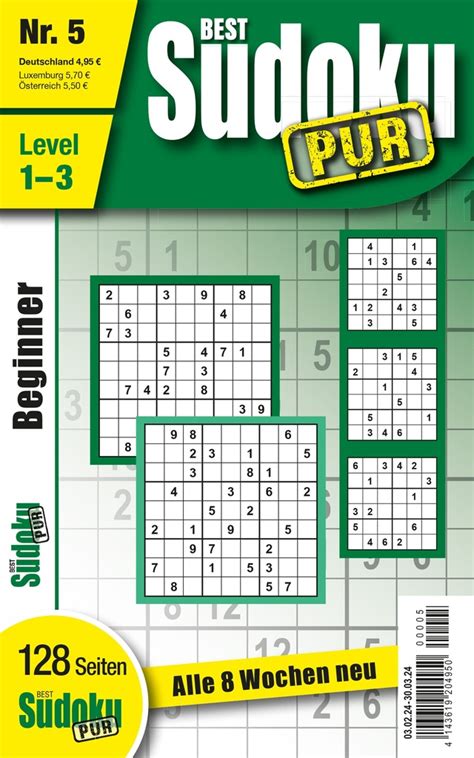 Sudoku Beginner Level 1 3 Nr 5 Worksheets Library