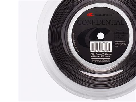 Solinco Confidential (Grey) 1.25mm Monofilament Tennis String – Nick ...