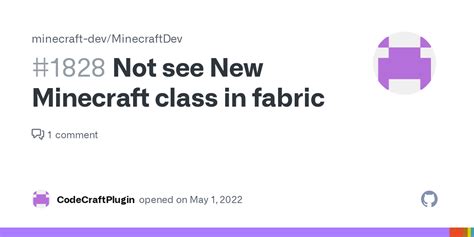 Not See New Minecraft Class In Fabric Issue Minecraft Dev Minecraftdev Github