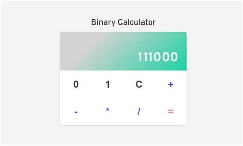 Binary Calculator Using Htmlandcss In Vanillajs With Source Code