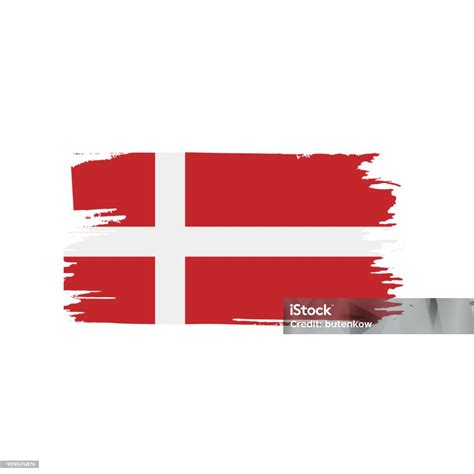 Bendera Denmark Ilustrasi Vektor Ilustrasi Stok Unduh Gambar Sekarang