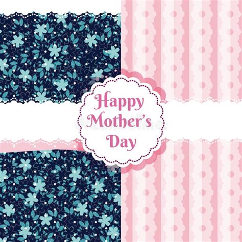 Happy Mother Days Floral Pattern Stock Vector Illustration Of Banner