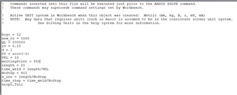 I Am Having A Problem About Apdl Commands Ransys