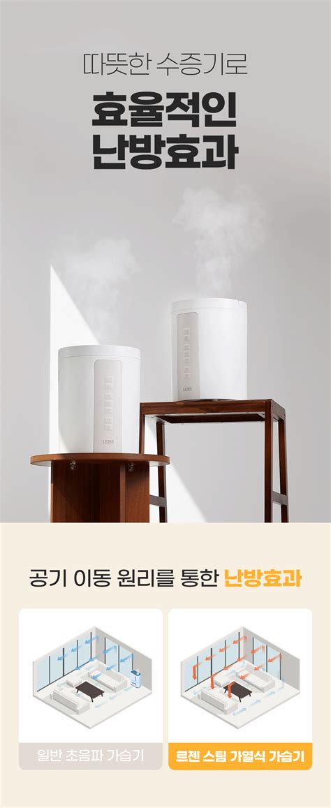 [lezen] 르젠 스테인리스 304 3l 대용량 스팀 가열식 가습기