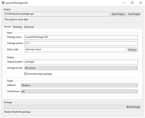 Github Mimecorglaunchui Packager Gui Gui Front End For Launchui Packager