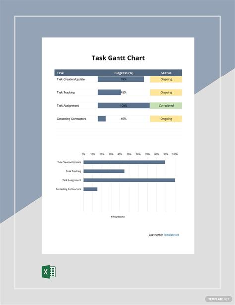 Task Completion Chart Template