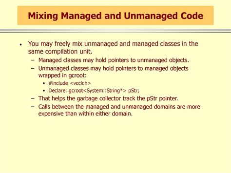 managed and unmanaged c ppt download