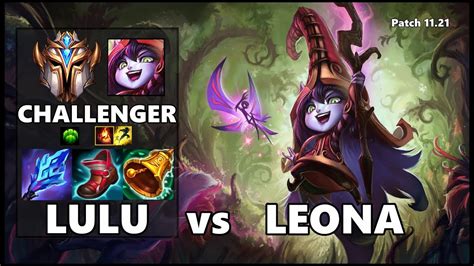 Challenger Support Gameplay Lulu Vs Leona Patch 1121 Youtube
