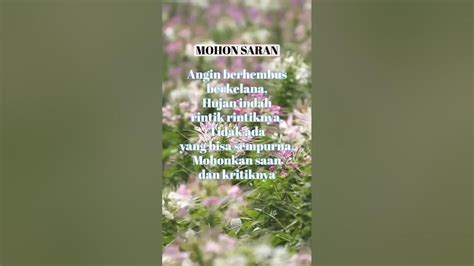 Mohon Saran Melayu Cover Pantunku Storywa Quotes Motivasi Quoteoftheday Youtube