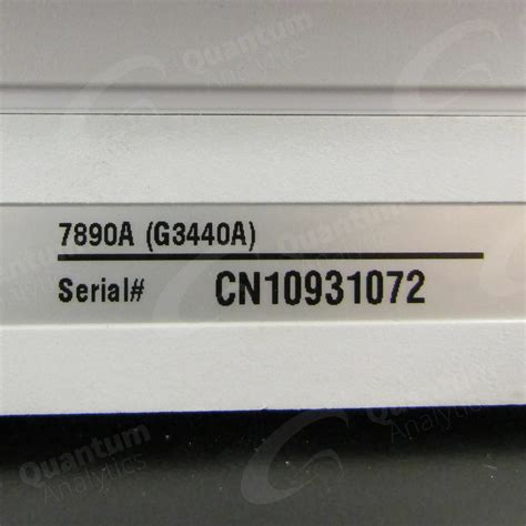 Agilent 7890a Gc System G3440a Quantum Analytics