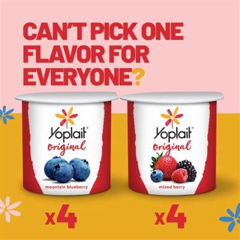 Yoplait Original Low Fat Yogurt Cups Variety Pack 8 Ct 6 Oz Frys