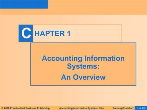 Ais Ch 01 Accounting Information Systems An Overview Ppt Databases Computer Software And