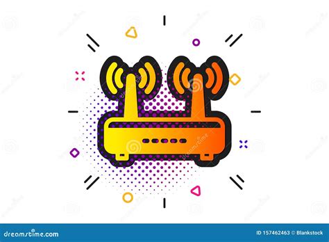 Wifi Router Icon Computer Component Sign Internet Symbol Vector Stock Vector Illustration