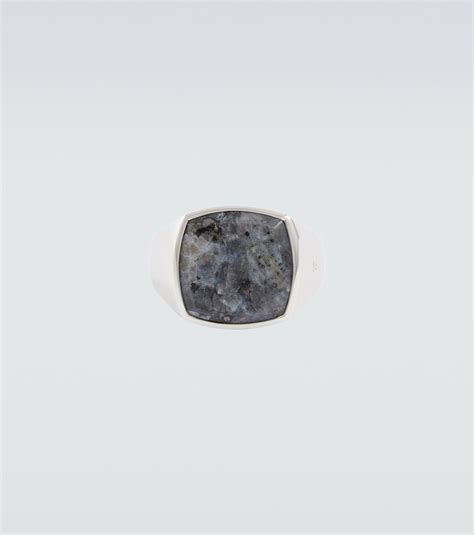 Tom Wood Cushion Larvikite Sterling Silver Ring Tom Wood