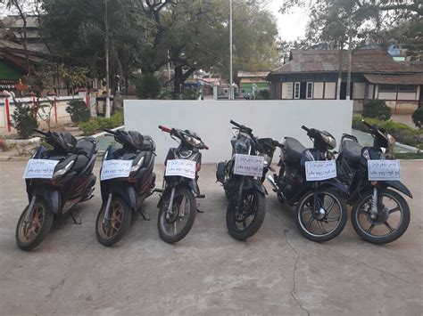 ပခုက္ကူမြို့နယ်အတွင်း ဆိုင်ကယ် ၆ စီးနှင့်အတူ ပြစ်မှုကျူးလွန်သူများ ဖမ်းဆီးရမိ Myanmar Digital