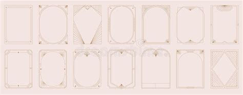 Art Deco Frames Minimalist Collection Elegant Luxury Borders And