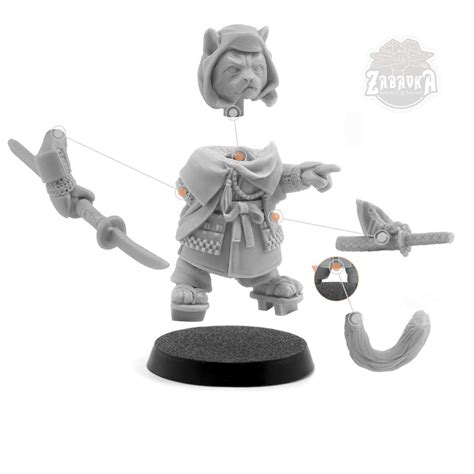 Sohei Cat 28mm Miniature For Dnd Tabletop Games And Collectors