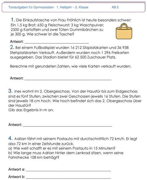 Übungsblatt Zu Textaufgaben Und Zweisatz Lernen Tipps Schule