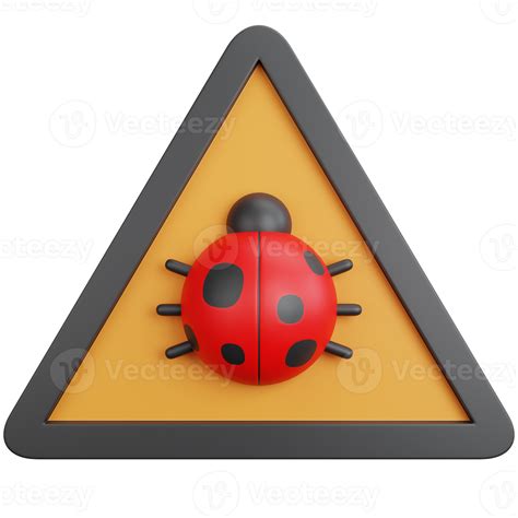 3d Rendering Bug Warning Isolated 18249891 Png
