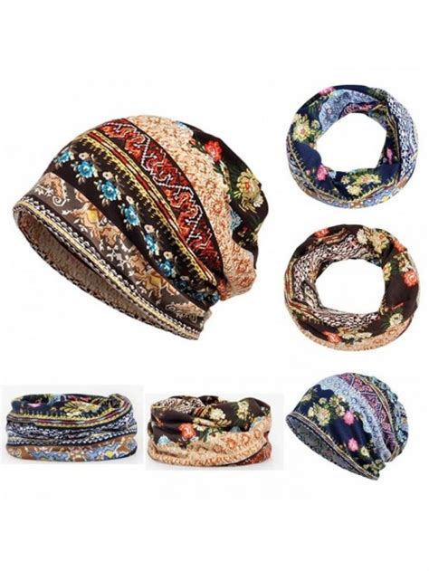 Unisex Cotton Scarf Hat Ruffle Cancer Beanie Collar Turban Head Wrap