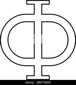 Phi Greek Letter Phi Symbol Vector Illustration Stock Vector Image Art Alamy