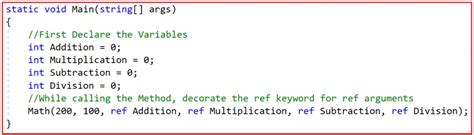 ref vs out in c with examples dot net tutorials