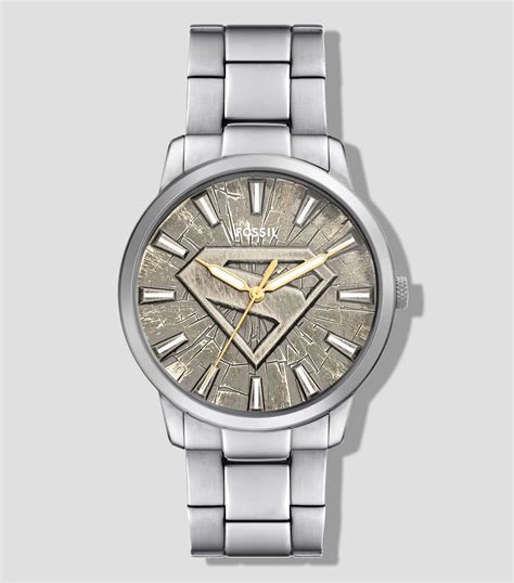 Fossil Reloj Para Hombre Superman X Fossil S Shield Edición Especial Plateado El Palacio De Hierro