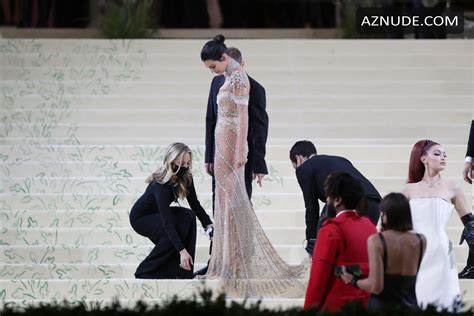 Kendall Jenner Poses Naked In G String Dress To Steal The Spotlight At Met Gala In NYC AZNude