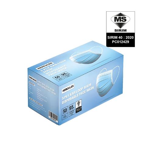 3 Ply Ear Loop Sirim Disposable Face Mask Blue Malaysia Specialist