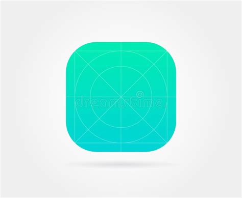 App Icon Template With Guidelines Vector Fresh Colour Stock Vector Illustration Of Sign