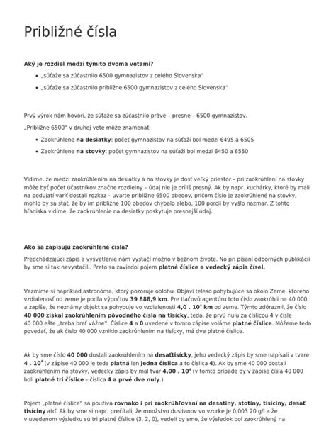 Priblizne Cisla Cele Pdf