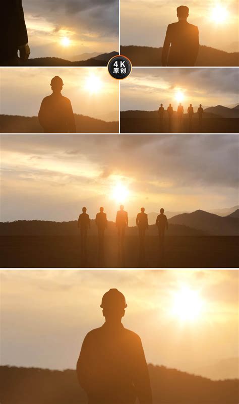 团队前行背影 视频素材下载