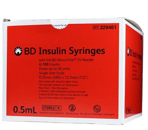 Bd 329461 12 Ml Bd Lo Dose U 100 Insulin Syringe With 28 G X 12 In