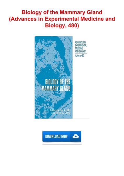Epub Download Biology Of The Mammary Gland Advances In Experimental Medicine