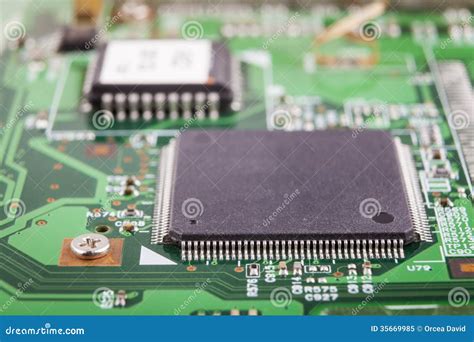 Microchip Close Up Stock Image Image Of Closeup Capacitor