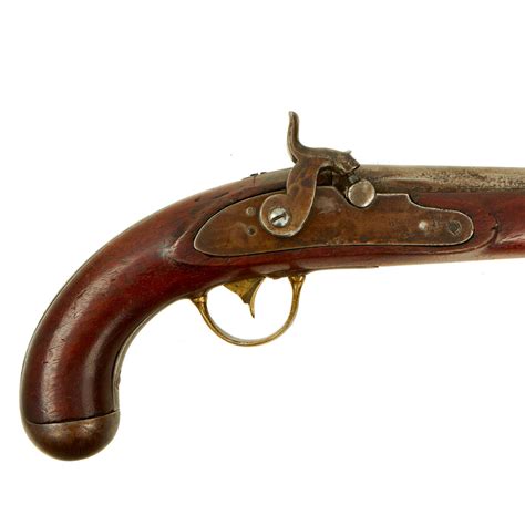 Original Us Flatlock Waters Percussion Cavalry Pistol By Asa Water