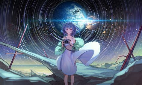 Anime Girl Sky Wallpapers Wallpaper Cave