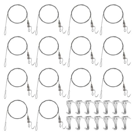 튼튼한 조정 가능한 레일 최대 부하 용량 조정 가능한 와이어 후크 키트 루프 포함 3 피트 길이 케이블 88 Lb 40kg 자재 취급 도구